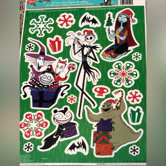 Disney | Holiday | Static Vinyl Nightmare Before Christmas Window ...